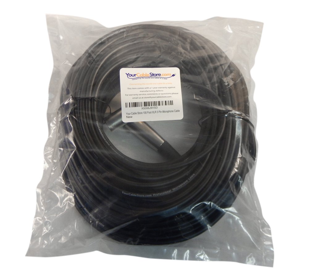Your Cable Store 100 Foot XLR 3 Pin Male/Female Microphone Cable