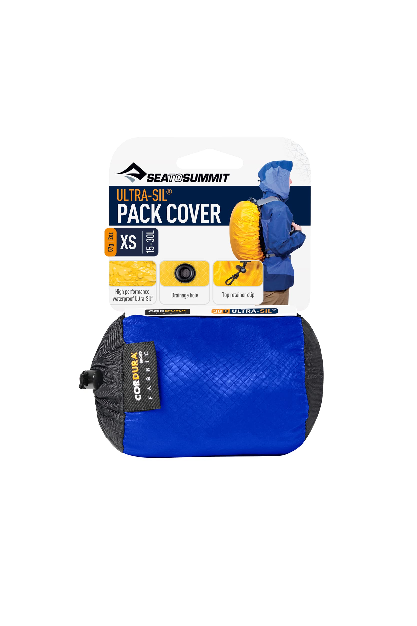 Sea to Summit Ultra-Sil Lightweight Waterproof Backpack Cover, X-Small, Royal Blue