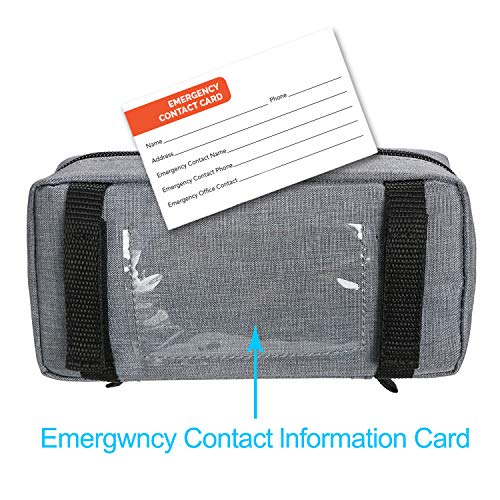 YOUSHARES Insulin Cooling Travel Case - Portable Diabetic Supplies Organizer Cooler Bag for Insulin Pen, Syringe, Glucose Meter and Other Diabetic Supplies with 2 TSA Approved Ice Pack (Grey)