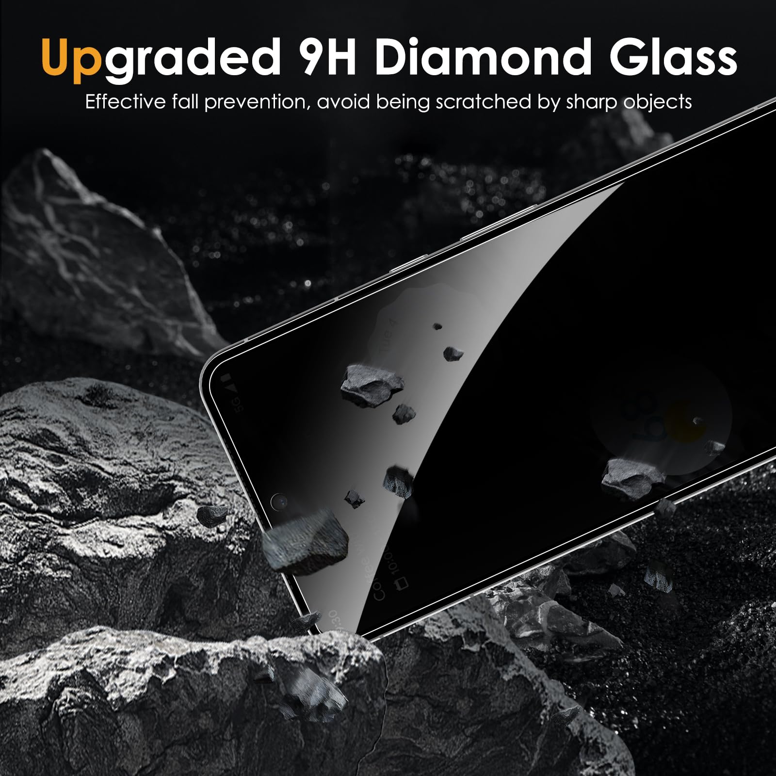 WYQLTD [2+2 Pack] for Google Pixel 8 Pro Privacy Screen Protector and Camera Lens Protector, 9H Tempered Glass, Anti-Spy, High Definition Scratch and Shatterproof