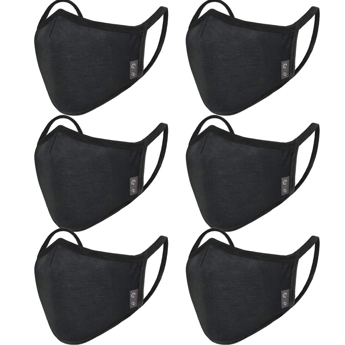 VVUPIC 6-Pack Unisex Washable Reusable Cover - Triple Layer Cover for Dust Particle & Droplet Protection - Dust Warm outdoor Cover Black - Ship From USA
