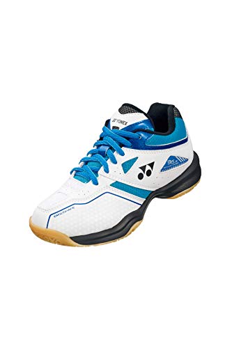 YONEX Power Cushion 36 Junior Indoor Shoe (White/Sky Blue) (13K)(18cm)