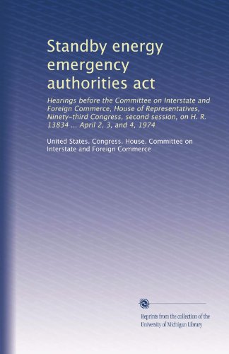 Standby energy emergency authorities act