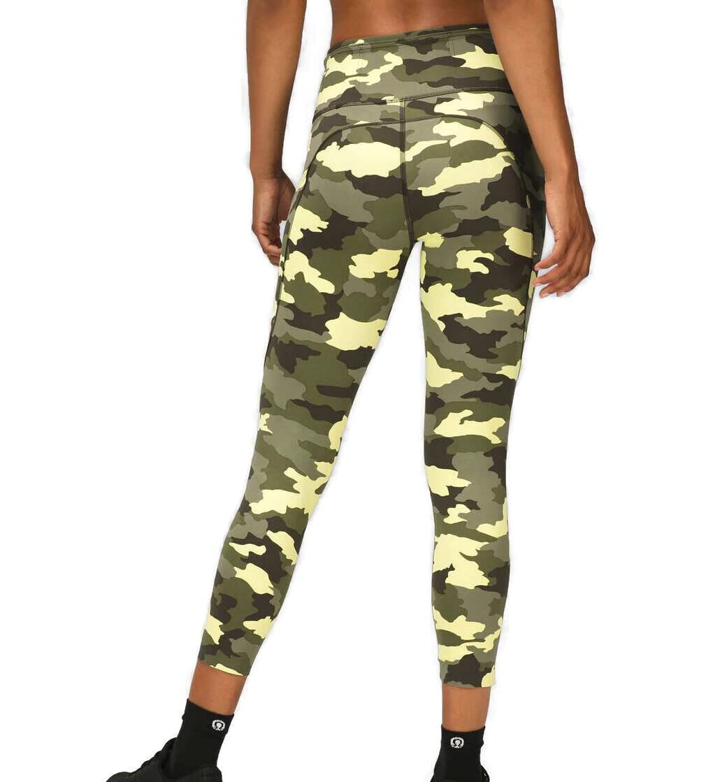 Lululemon Athletica Fast and Free 7/8 Tight 25in (Heritage 365 Camo Crispin Green Multi, 4, Numeric-4)