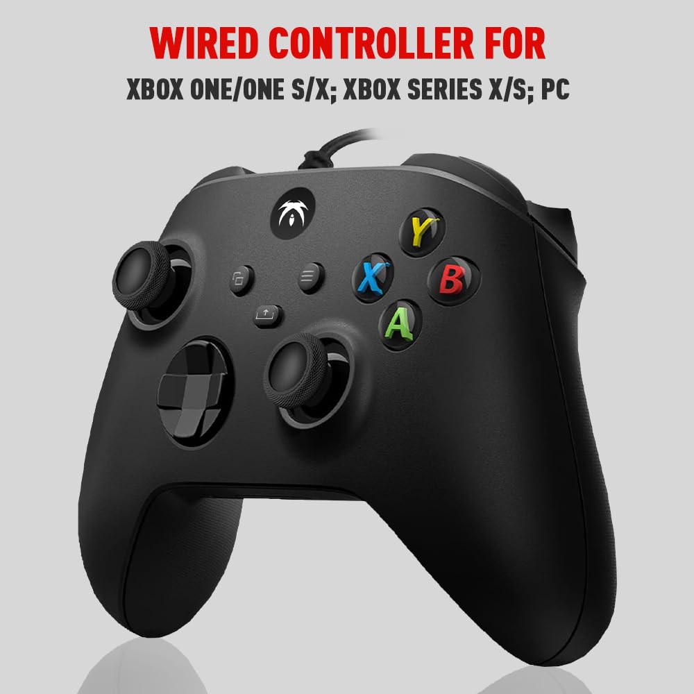 ZFY Controller Wired Compatible with Xbox Series X/S,Xbox One X/S,Windows 7/8/10,Wired Controller with Share Button/Hall Trigger