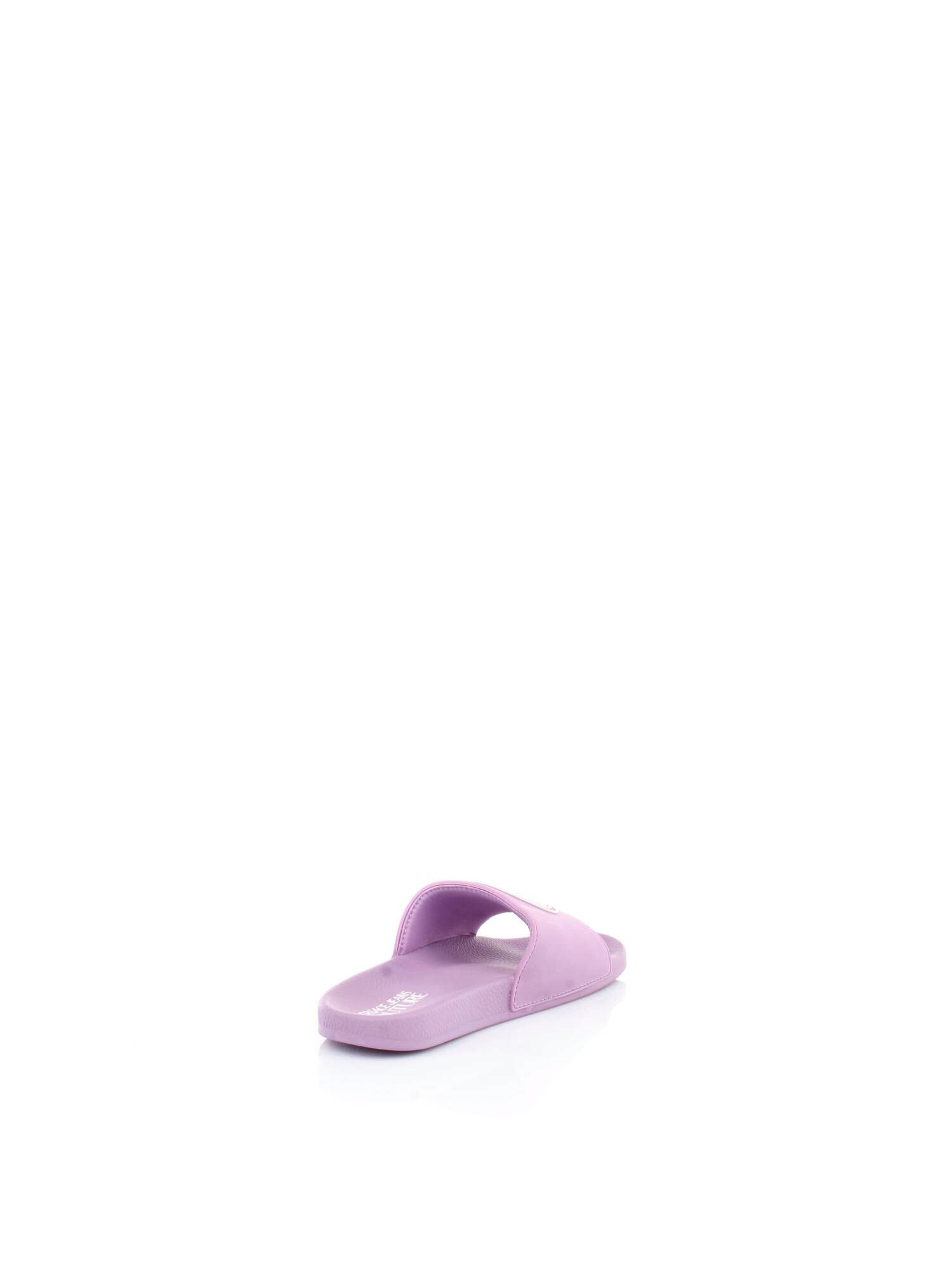 Versace Jeans Couture Lavender Signature Logo Pool Slide -6 for womens