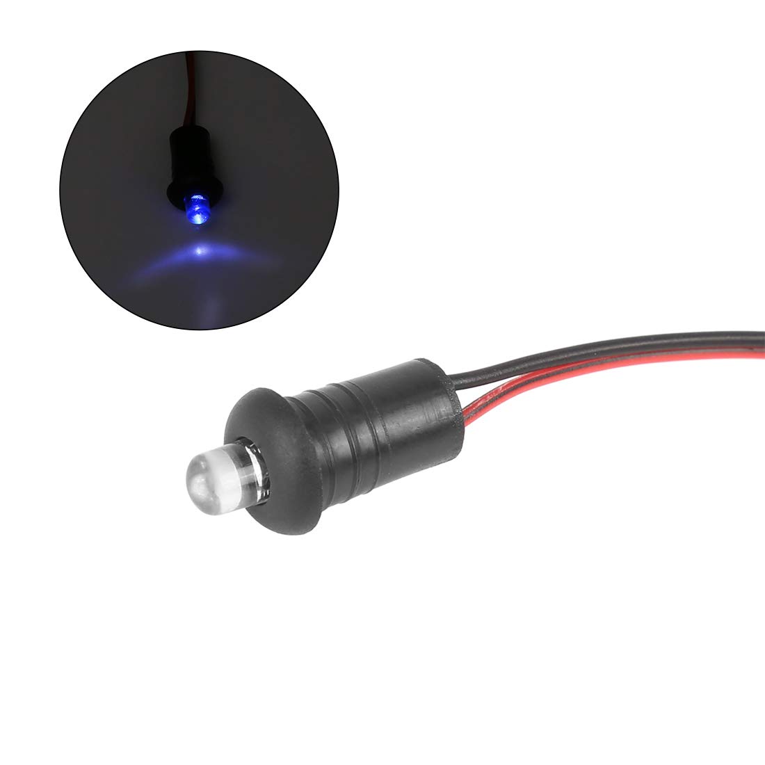 X AUTOHAUX 2 Pcs DC 12V Blue LED Light Car Interior Alarm Dash Mount Light