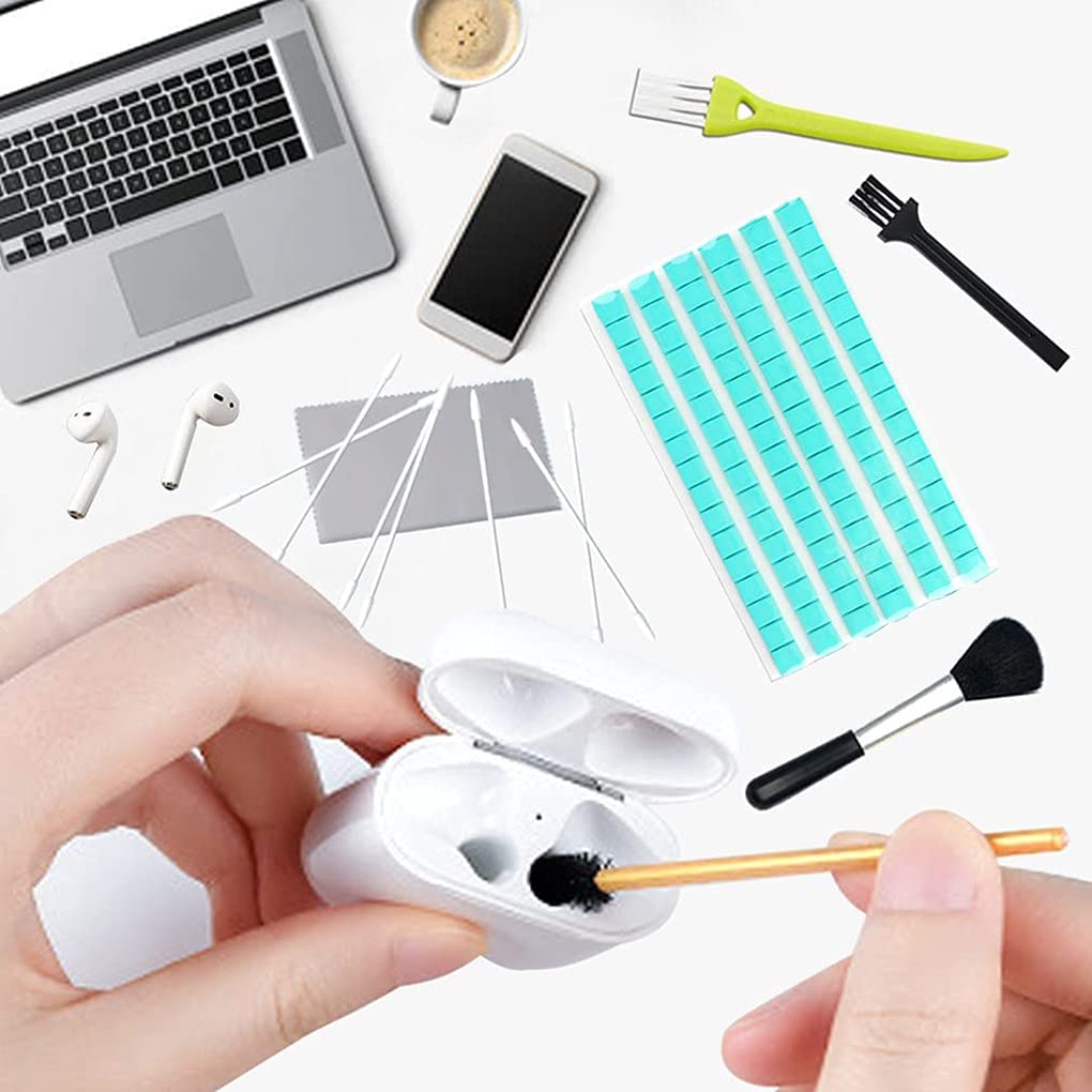 ZBY Cleaner Kit for AirPods/Airpods Pro/AirPods Case/Charging Port/Cell Phone/Bluetooth Headphones/Camera ect; Includes Cleaning Putty, Cleaner Stick,Cleaning Brush,Microfiber Cloth