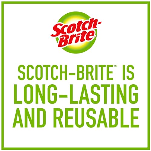 Scotch-Brite Dobie Pads, Dobie Sponge for All Purpose Cleaning of Kitchen, Bathroom, and Household, Non Scratch Dobie Cleaning Pads Safe for Non-Stick Cookware, 12 Dobie Pads