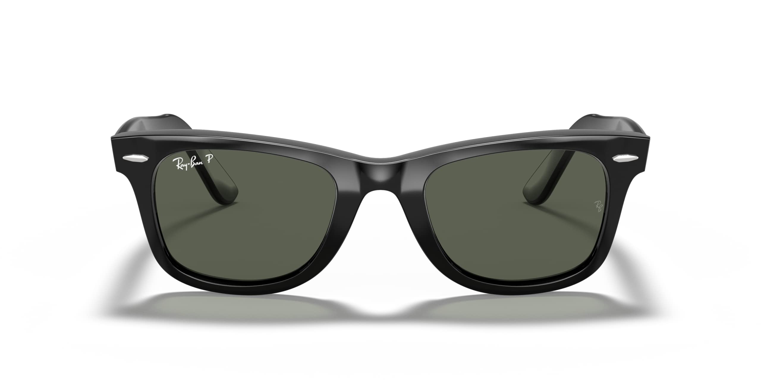 Ray-Ban RB2140 WAYFARER 901/58 50M Black/Green Polarized Square Sunglasses For Men For Women + BUNDLE with Designer iWear Eyewear Kit (LARGE)
