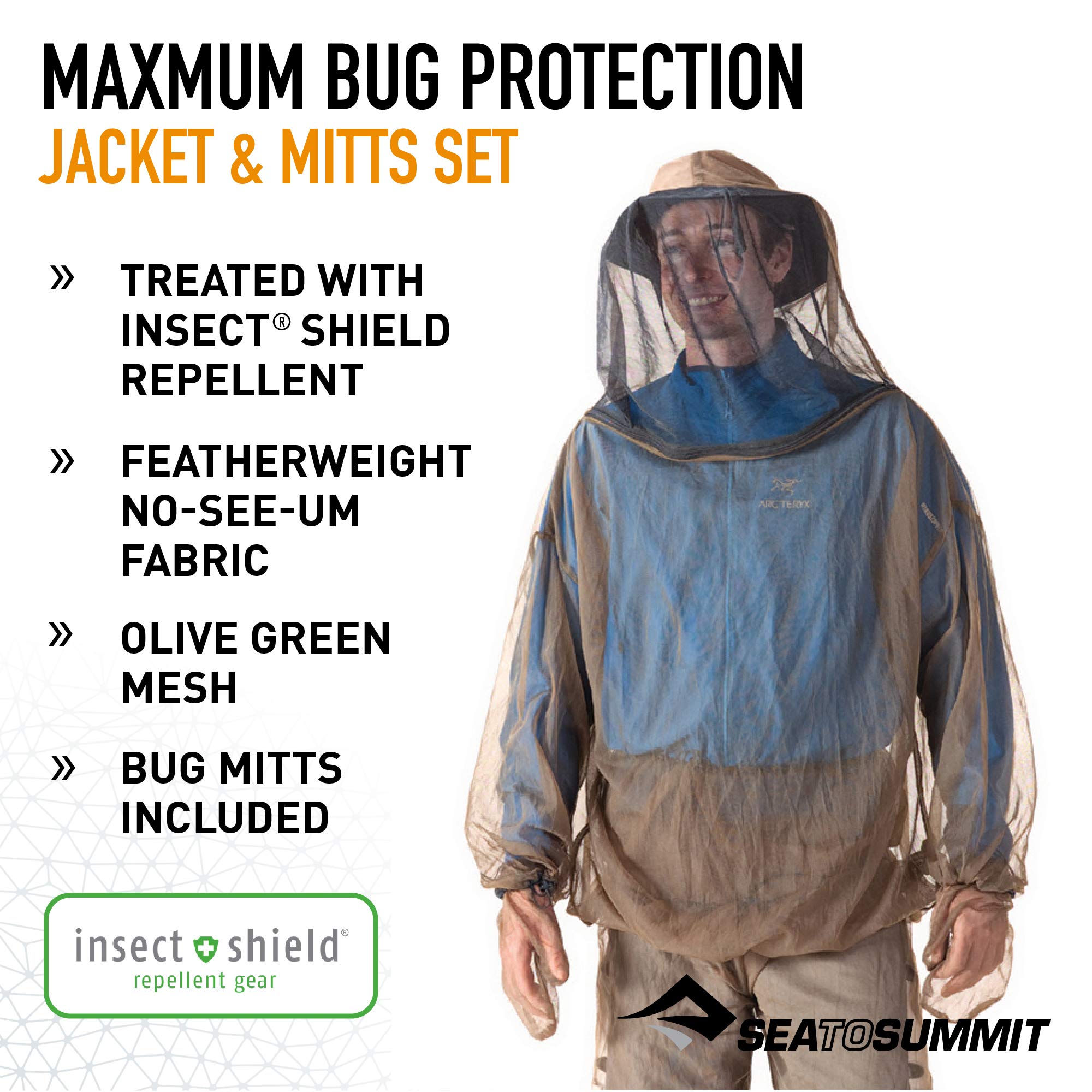 Sea to Summit Mesh Jacket and Mitts Set with Permethrin, Large