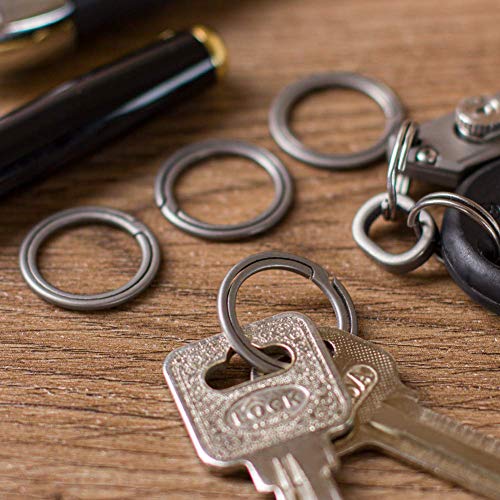 TISUR Titanium keyring for keychain, Side Pushing Key Rings Kit, Wisely Group Your Key(4M)