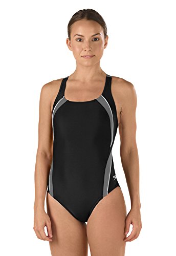 Speedo Taper Splice PowerFLEX Eco Pulse Back Female (Black/Grey, 26)