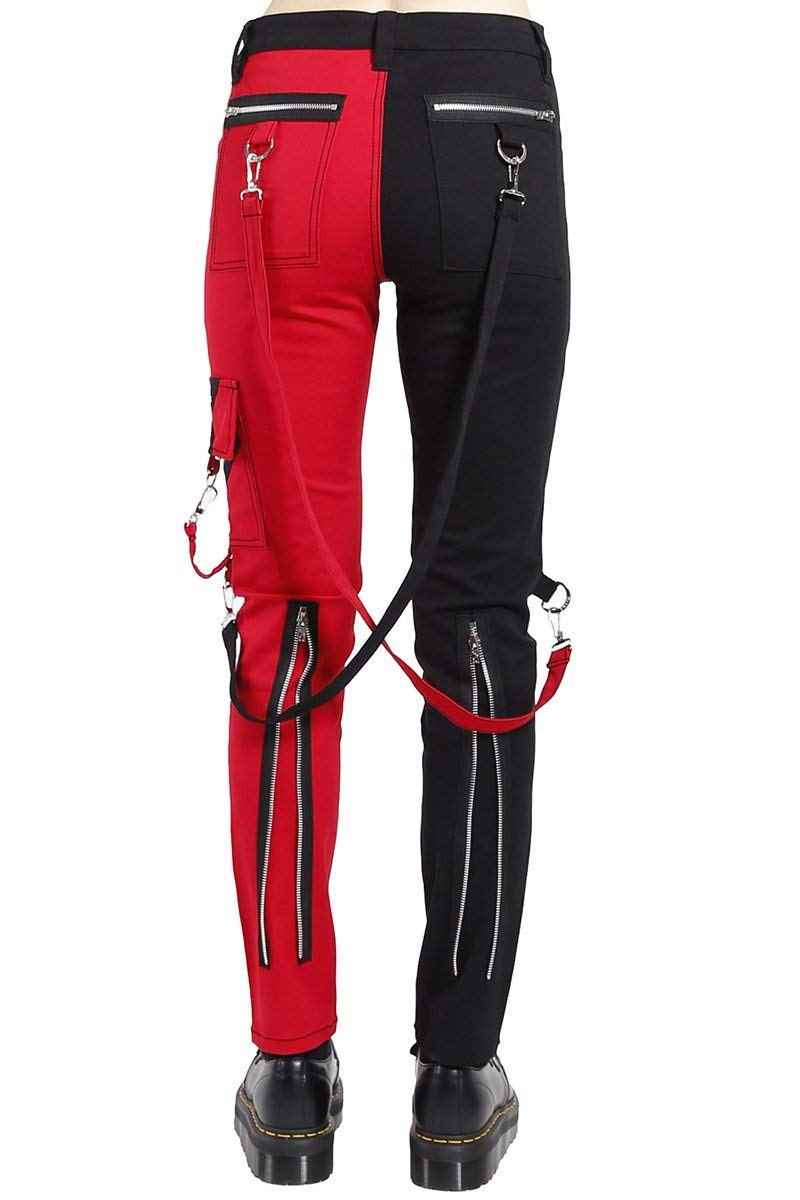 Tripp Ladies Split Leg Bondage Pants [Black/Red] 7/28
