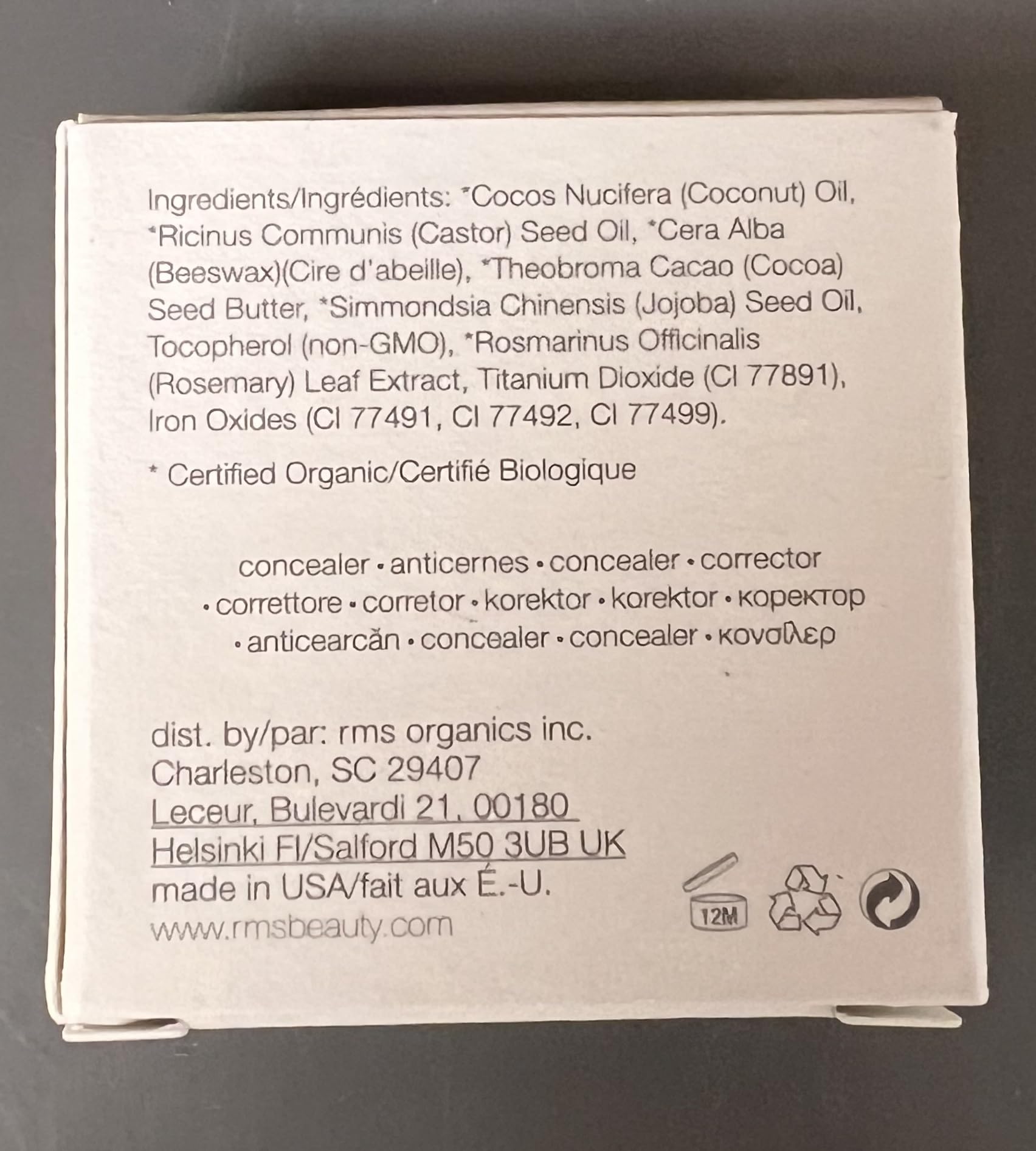RMS Beauty “Un” Cover-Up Concealer - Organic Cream Concealer & Foundation, Hydrating Face Makeup for Healthy Looking Skin - No.22.5 (0.2 Ounce)