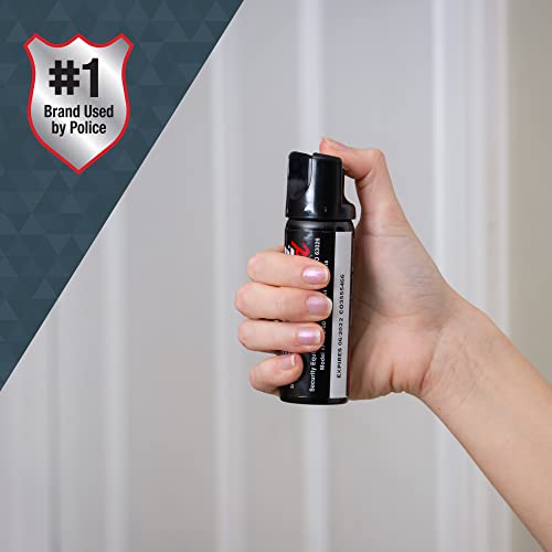 SABRE Pepper Gel Home Defense, 17 Bursts, 17-Foot (5-Meters) Range, Gel Is Safer, Includes a Wall Mount Clip, Glow-In-The-Dark Twist Lock Safety