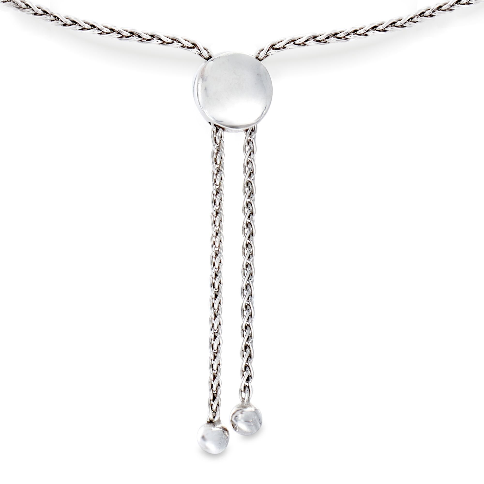 Ross-Simons 0.50 ct. t.w. Diamond Cluster Bolo Bracelet in Sterling Silver