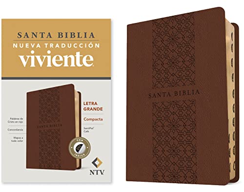 Santa Biblia NTV, EdiciĂłn compacta, letra grande (SentiPiel, CafĂŠ, Ăndice, Letra Roja) (Spanish Edition)