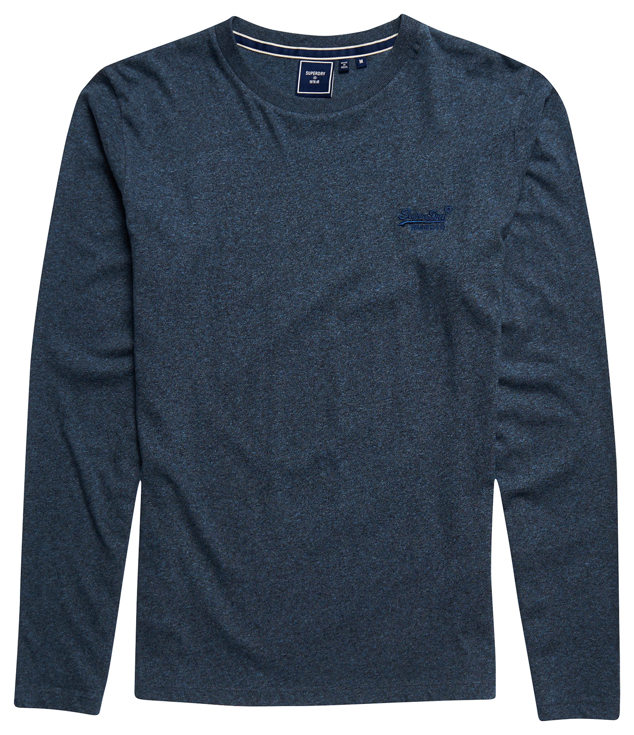 Superdry Men's Vintage Logo EMB LS TOP, Blue Jaspe, 2XL