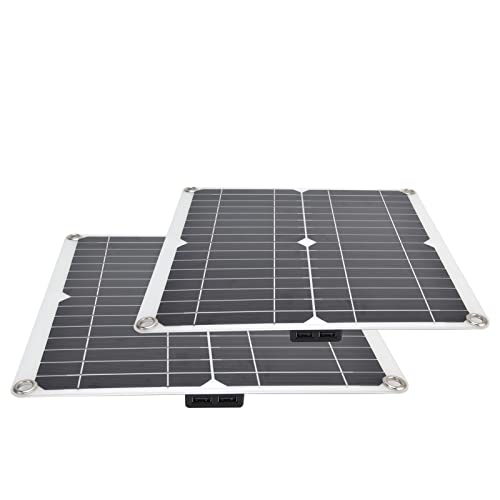 Solar Panel Portable Board 15W 2Pcs Flexible Single Crystal Emergency Charge Board Power Bank with Component 15Wx2 for Solar Battery Chargers Charging Kits