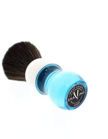 WCS Two-Tone Tall Synthetic Shaving Brush, Blue & White