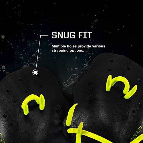 Speedo unisex adult Training Nemesis Contour swimming hand paddles, Multicolor, Medium US