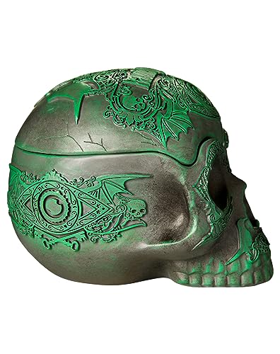 Spirit Halloween Disney's The Haunted Mansion Tabletop Skull | Officially Licensed | Home Décor | Horror Décor | Skull Decoration