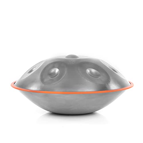 X8 Drums Pro Handpan D Kurd Stainless Steel w/Bag, D3/A3, Bb3, C4, D4, E4, F4, G4, A4, 23 inches, Silver (X8HPDK)