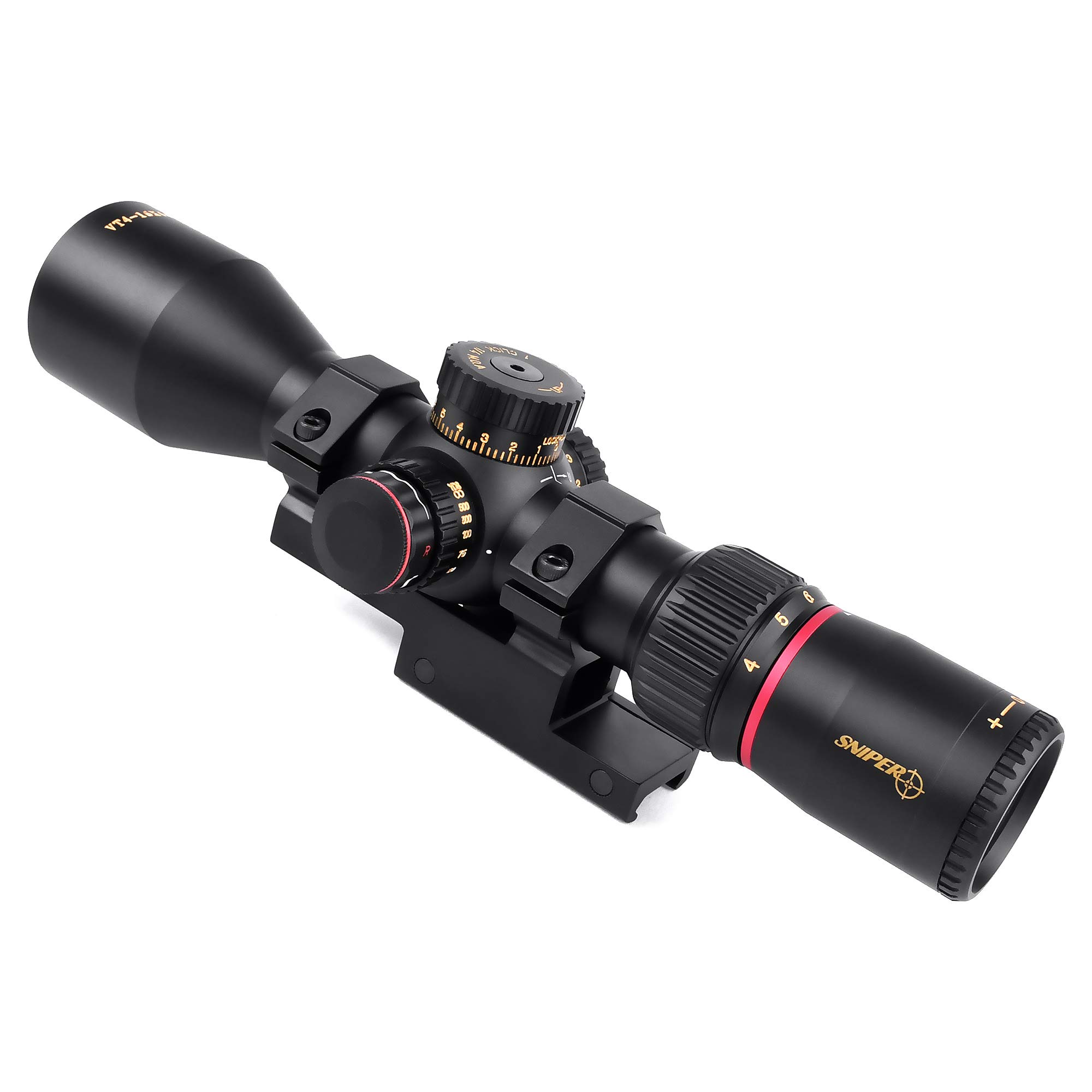 Sniper VT4-16x44MFFP First Focal Plane (FFP) 30mm Mini Size Compact Scope with Red/Green Illuminated Reticle