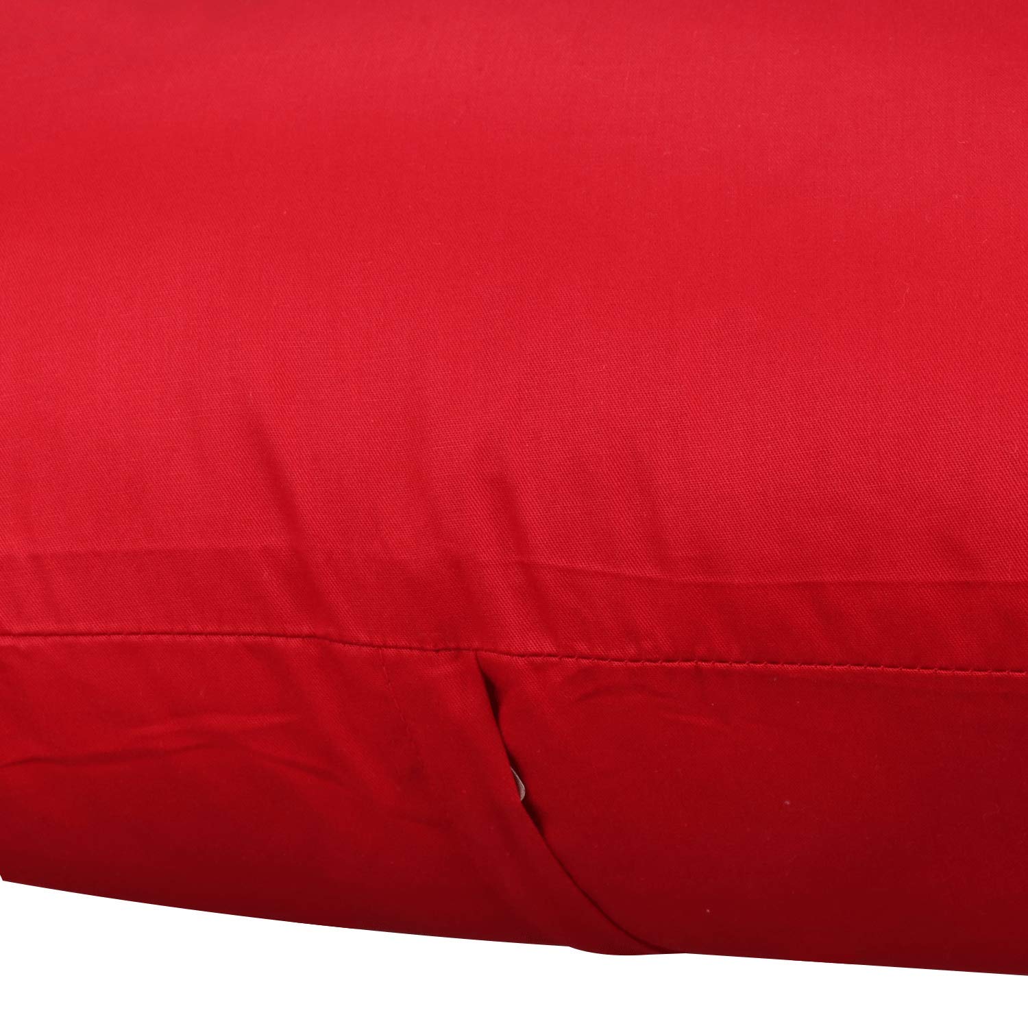 Thmyo 4-Pack 100% Cotton Comfortable Solid Decorative Throw Pillow Case Square Cushion Cover Pillowcase Sublimation Blank Christmas DIY Throw Pillow Covers for Couch Sofa(18x18 inch/ 45x45cm,Red)
