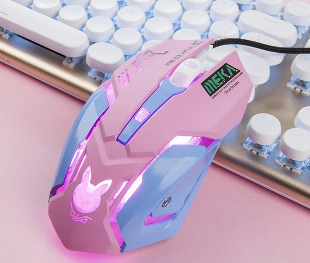 TOMLFF OW Mouse Breathing LED Backlit Gaming Mouse Genji Reaper Wired USB Computer Mouse for PC& Mac E-Sports Gamers