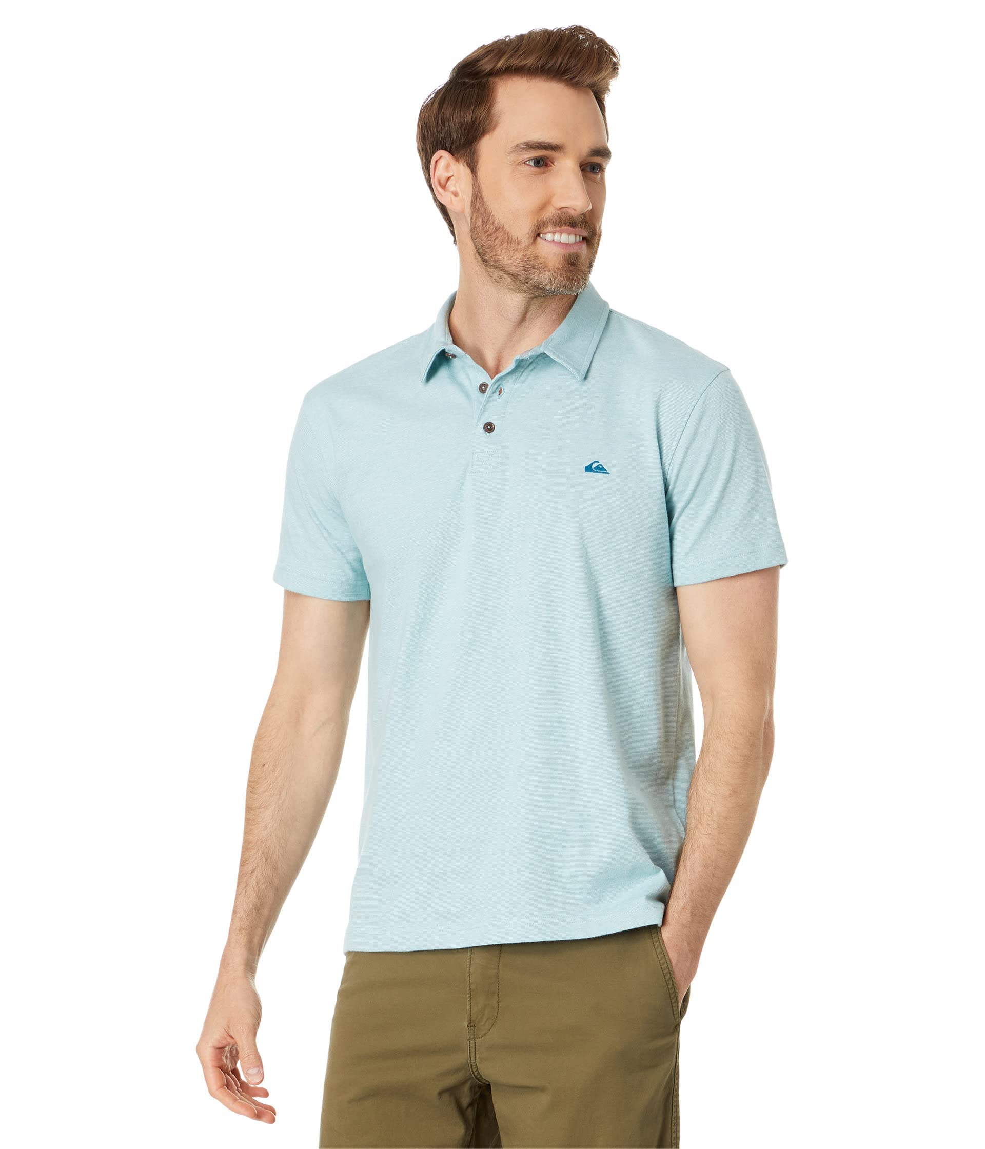 Quiksilver Men's Sunset Cruise Collared Polo Shirt, Cameo Blue, Medium