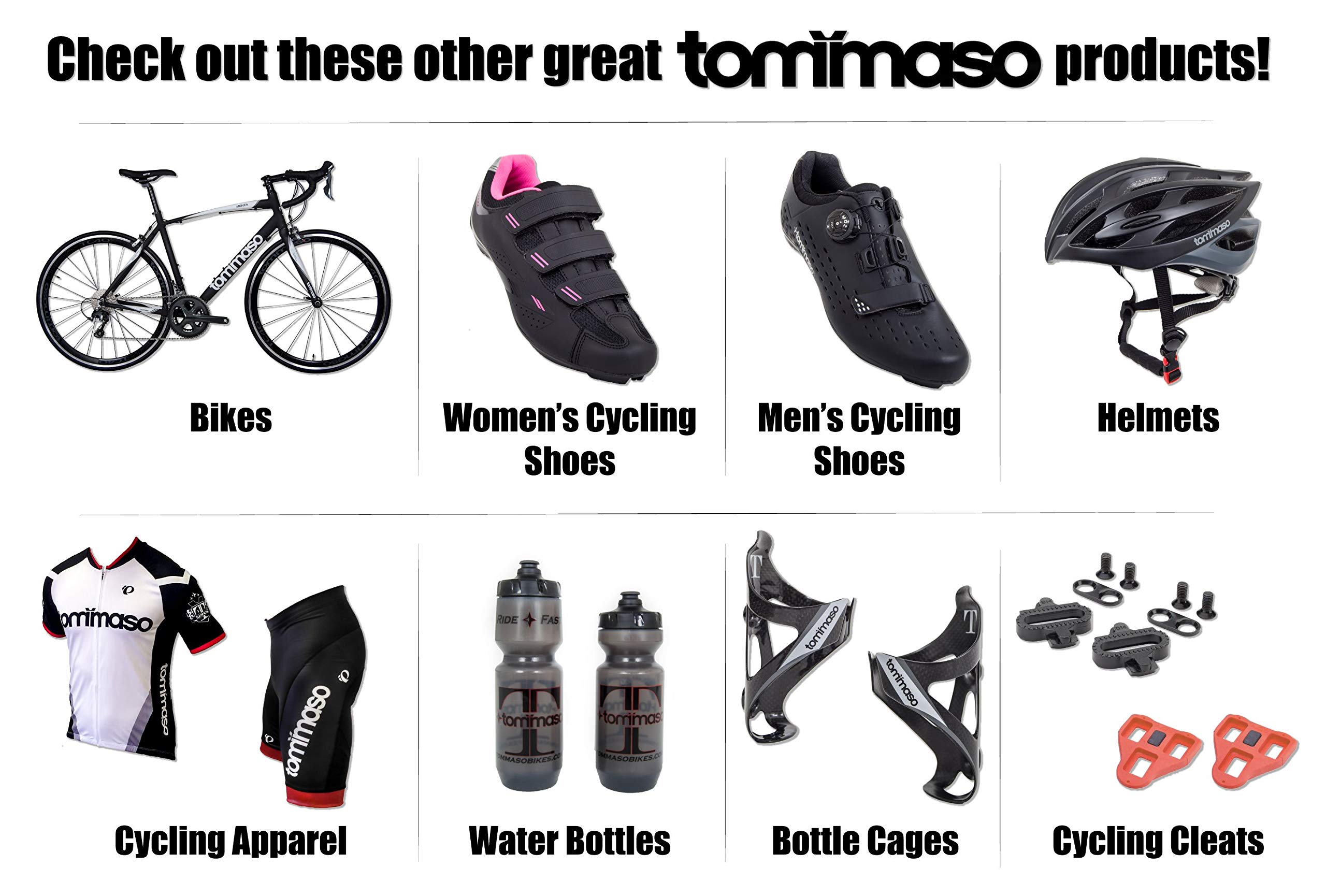 Tommaso Sorrento Shimano Tourney Hybrid Fitness Bike, Matte Black/Grey - Medium