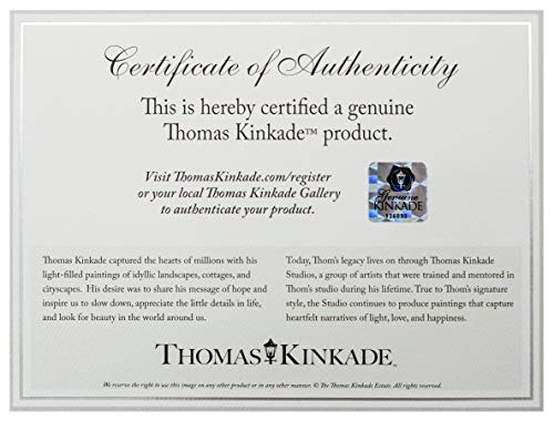 Thomas Kinkade Disney Beauty and the Beast Dancing in the Moonlight Gallery Wrapped Canvas Art | Wall Art Decor | Certificate of Authenticity Included, Brushwork (Burl Frame) 10" x 12