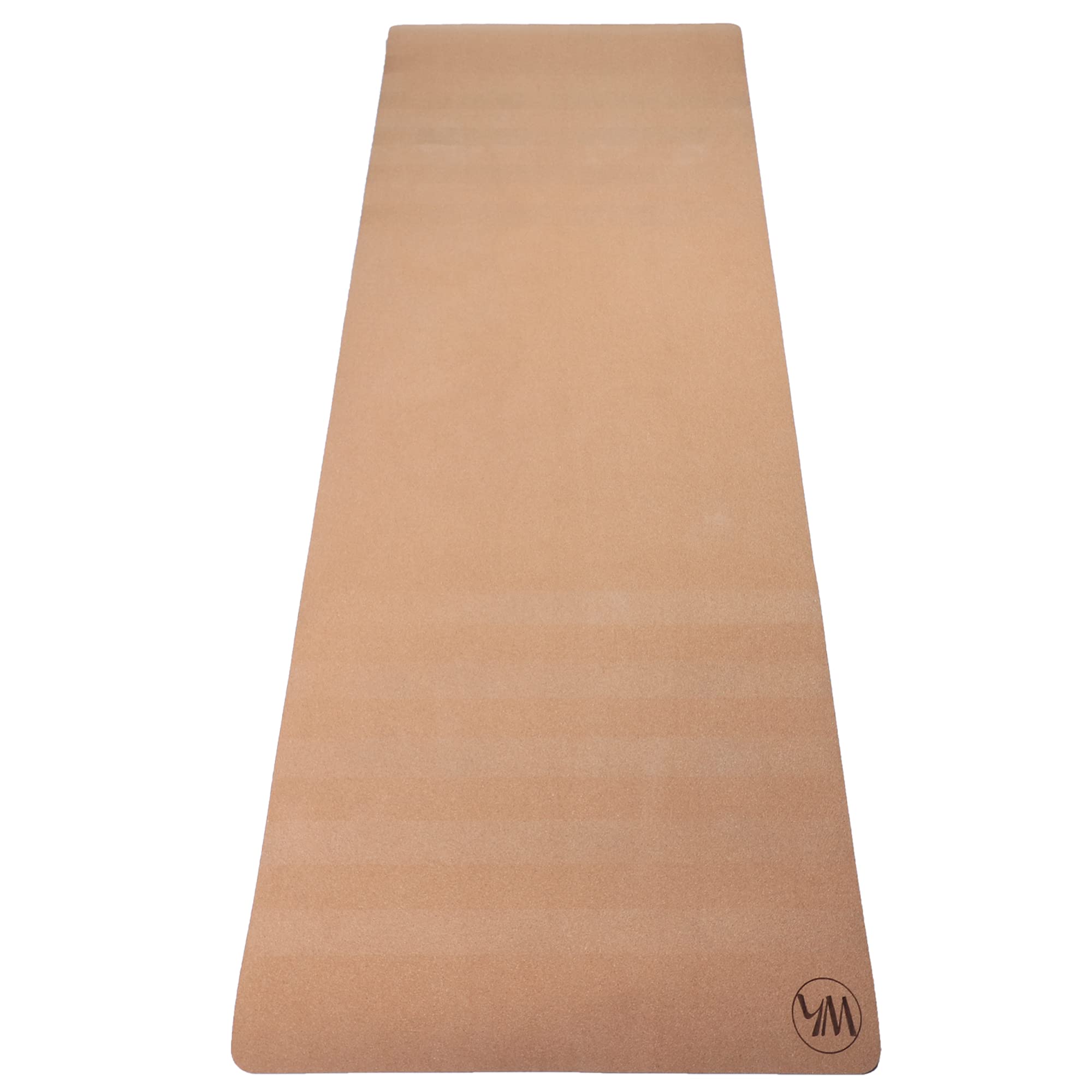YogizMat Plain Cork Yoga Mat With Grip Strips - The Only Mat With True Dry and Wet Grip, Longer and Wider (73 x 27 in) 5mm Thick, Non-slip