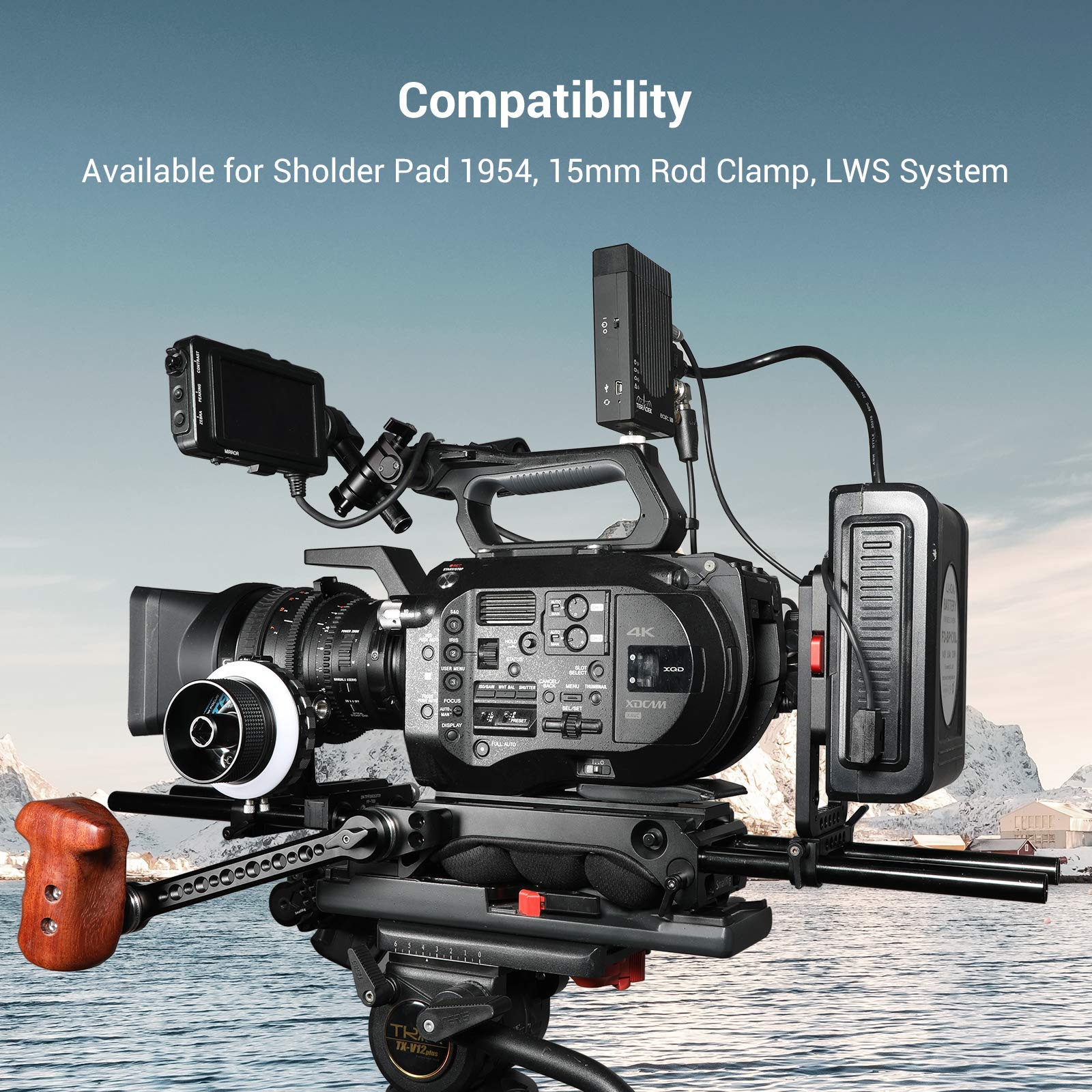 SMALLRIG 15mm Camera Rods (8 Inch), Black Aluminum Alloy 15mm Rail Rod for Support System, Rod Clamps, Matte Box, Follow Focus 1051