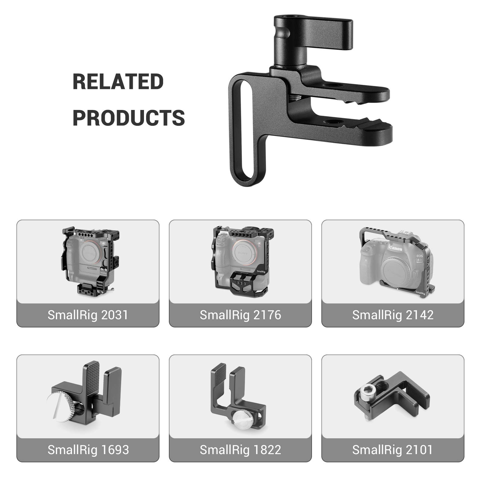 SMALLRIG HDMI Cable Clamp Lock Compatible with Sony A7RIII A7II A7RII A7SII, SMALLRIG Cage 1660, 1673, 1675, 1982, 2087-1679