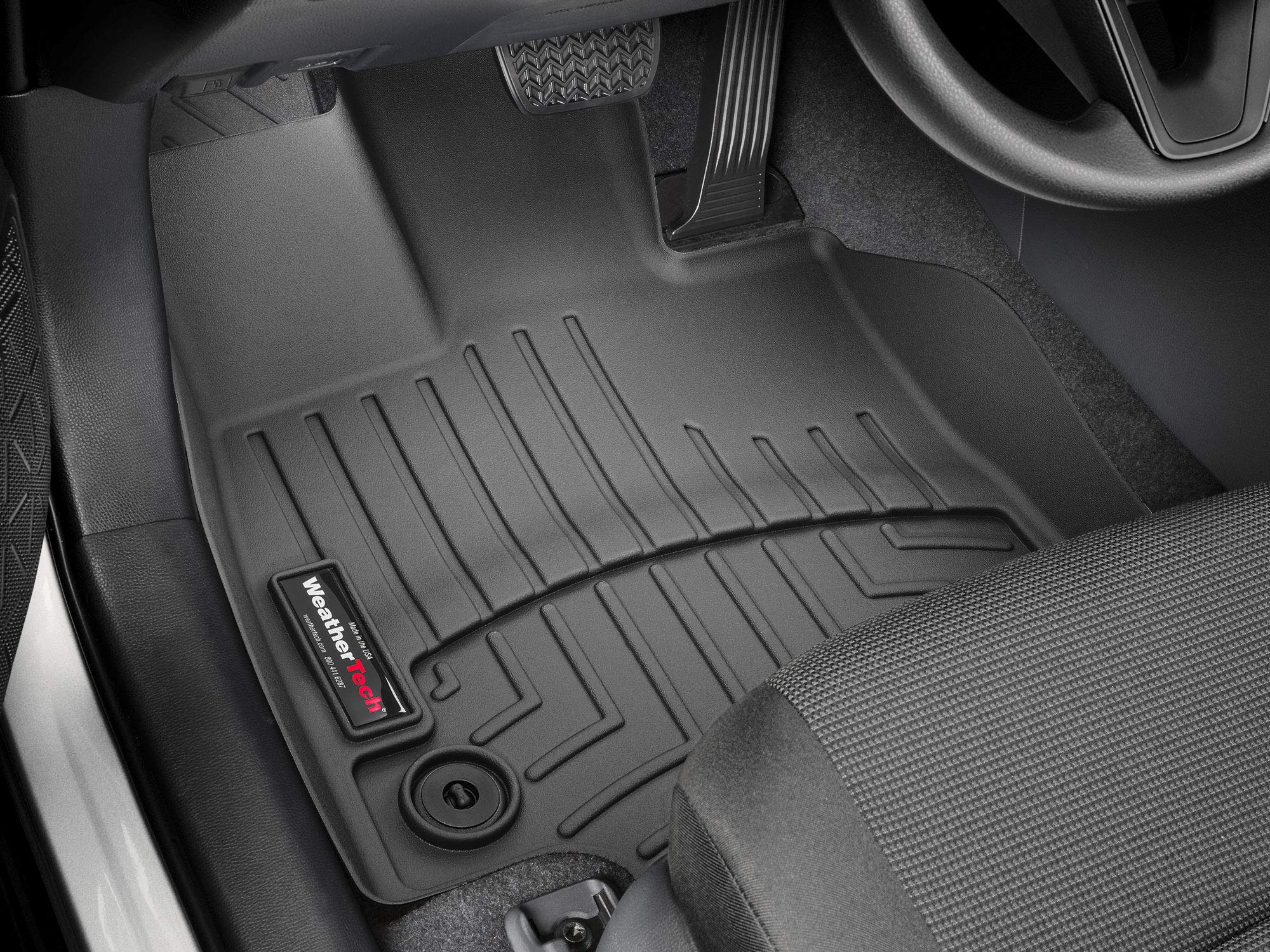 WeatherTech Custom Fit FloorLiners for Toyota RAV4, RAV4 Hybrid, Venza - 1st Row (4415161), Black