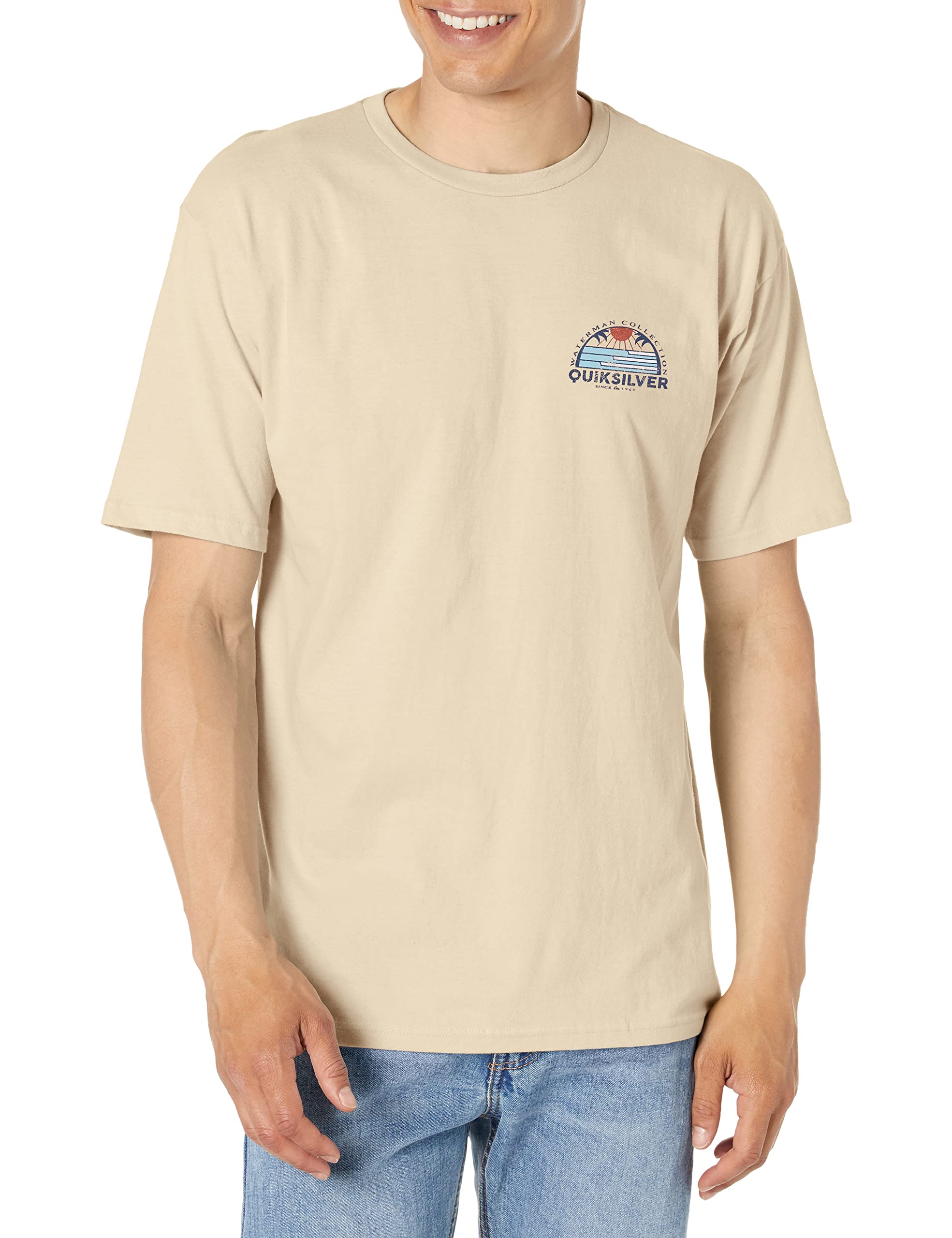 Quiksilver Men's Set View Tee, Brown Rice, Large