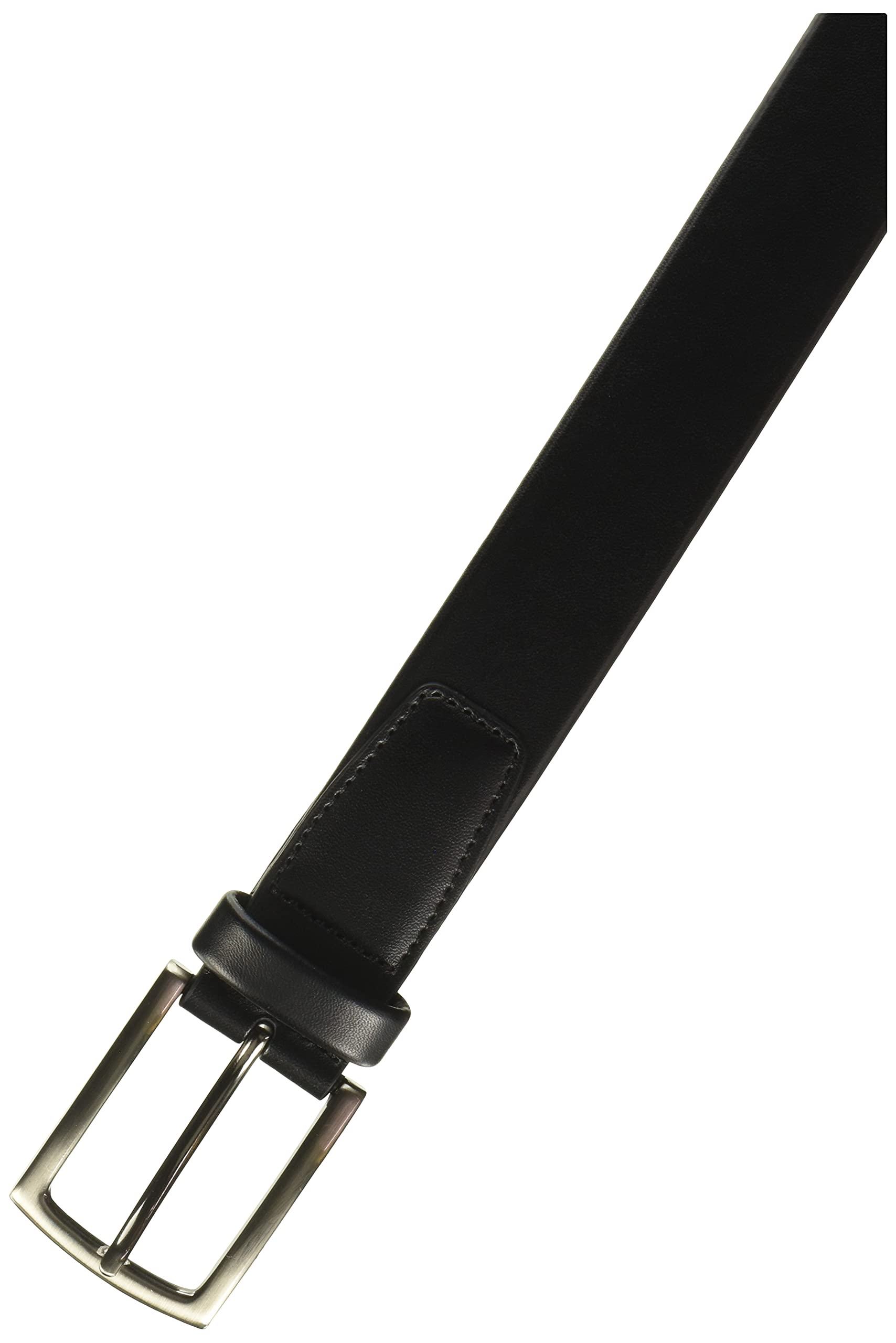 Perry Ellis Men's Tubular Leather Dress Belt (Sizes 30-44 Inches), 001 Black, 36
