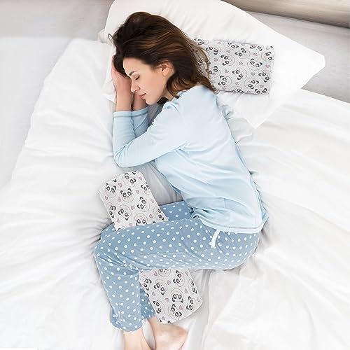 Vnurnrn Panda Neck Support Pillow Round Neck Roll Bolster Cylinder Pillow Cervical Pillows Knee Pillow for Leg Knee Back Head Support for Bedroom Camp Work Women Men