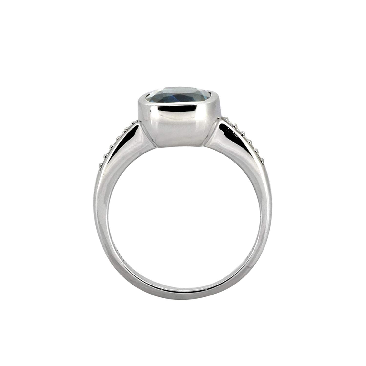 YoTreasure 2.90 ct. t.w. London Blue Topaz Solid 925 Sterling Silver Engagement Ring