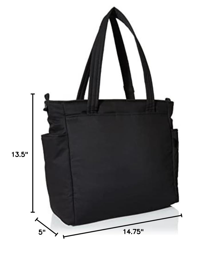 Vera Bradley Women's Cotton Utility Tote Bag, Black - Recycled Cotton, One Size