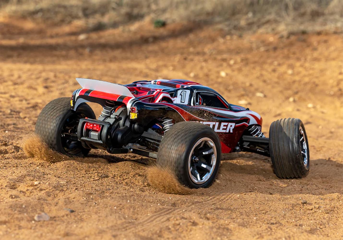 Traxxas 370541REDX Rustler : 1/10 Scale Stadium Truck