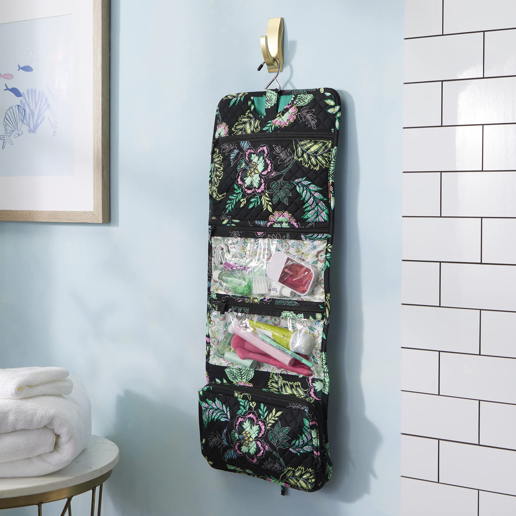 Vera Bradley Women's Cotton Hanging Travel Organizer, Butterfly By - Recycled Cotton, One Size