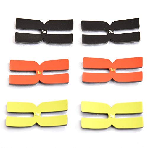 powerti 3g Tennis Racket Weight Balance Strips Silicone Tennis Racquet Weight Balance Set of 6 (CA)