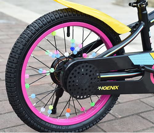 wan chang you 108 PCS Assorted Colors Bike Bicycle Wheel Spokes Plastic Clip Bead Derections