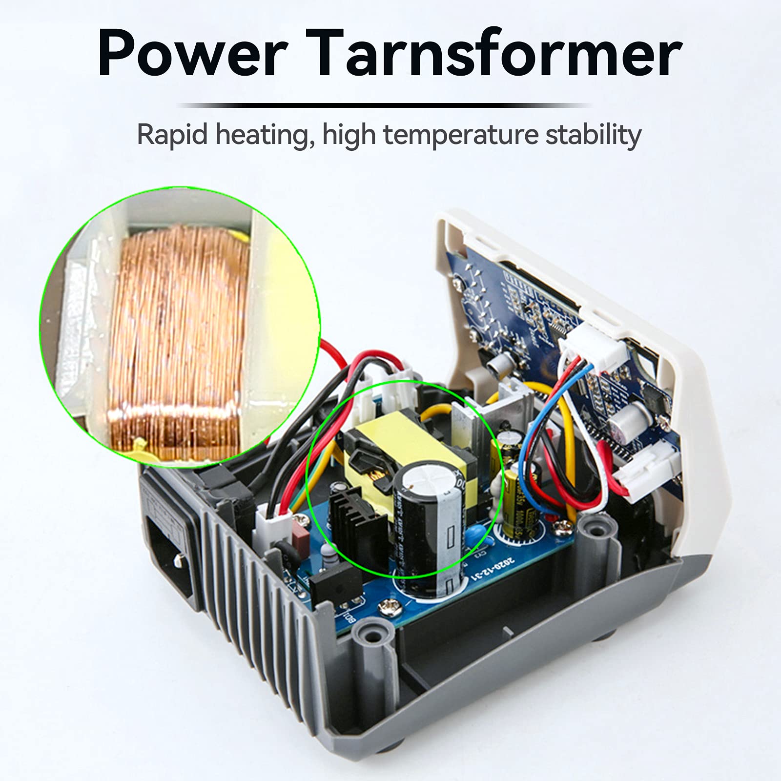 Soldering Station, UNI-T Large LED Display Digital Soldering Iron Kit, 356℉-896℉ Temperature Control;New Type of Drive Circuit Design,Fast Heating Speed; Password Lock; Short Circuited Protection;Gift
