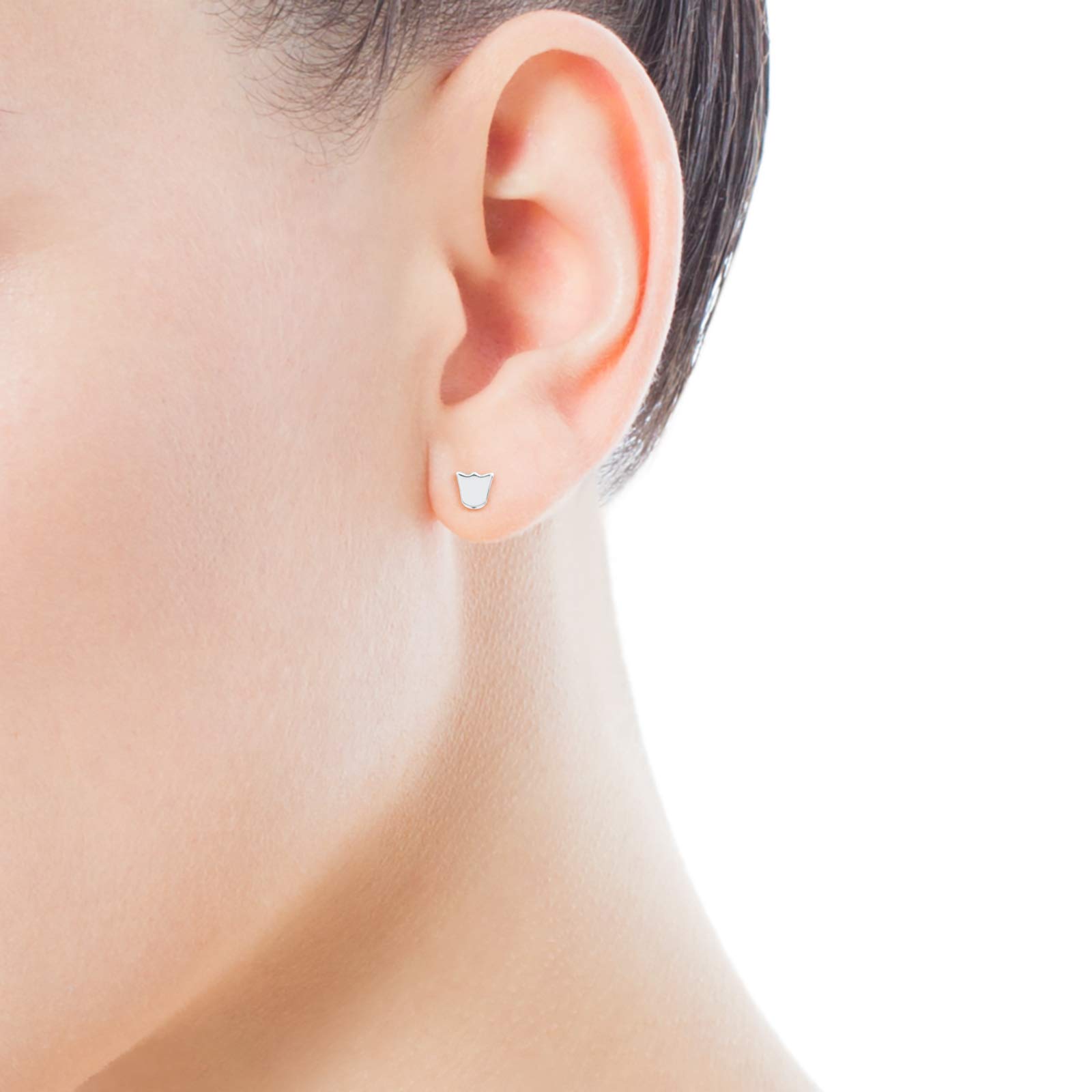 TOUS Sterling Silver Earrings for Women with Four Different motifs, Size: 0.45 cm, TOUS Basics Collection