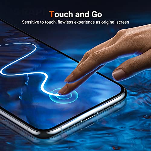 TORRAS Diamond Shield Screen Protector for iPhone 11 Pro Max Tempered Glass [Full Coverage] Anti-Shatter 9H Protection (2 Pack) for iPhone Xs Max, 6.5"